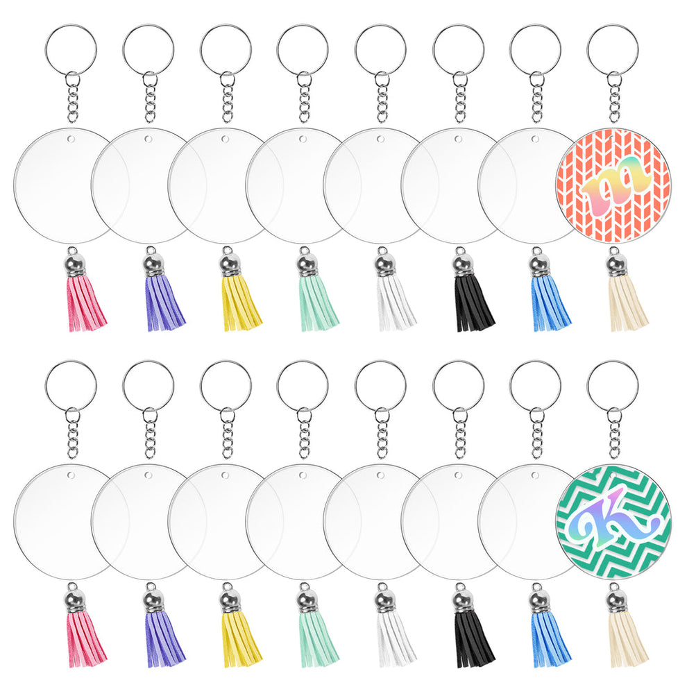 Round Acrylic Keychain Blanks( 16 Pcs) – The Craft Room